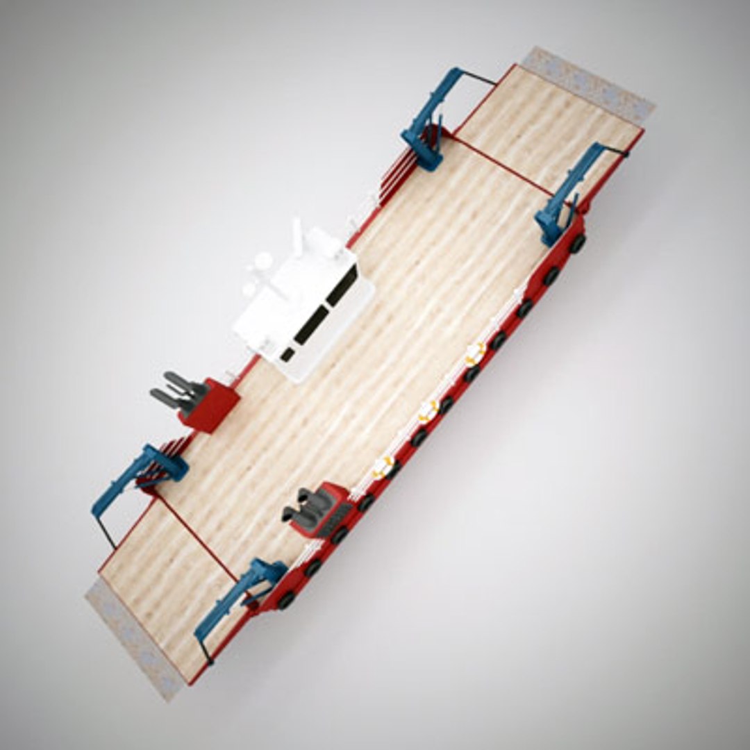 small car ferry 3d model