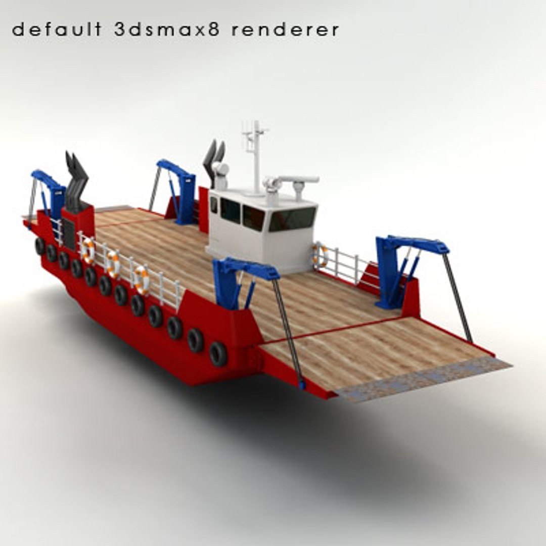 small car ferry 3d model