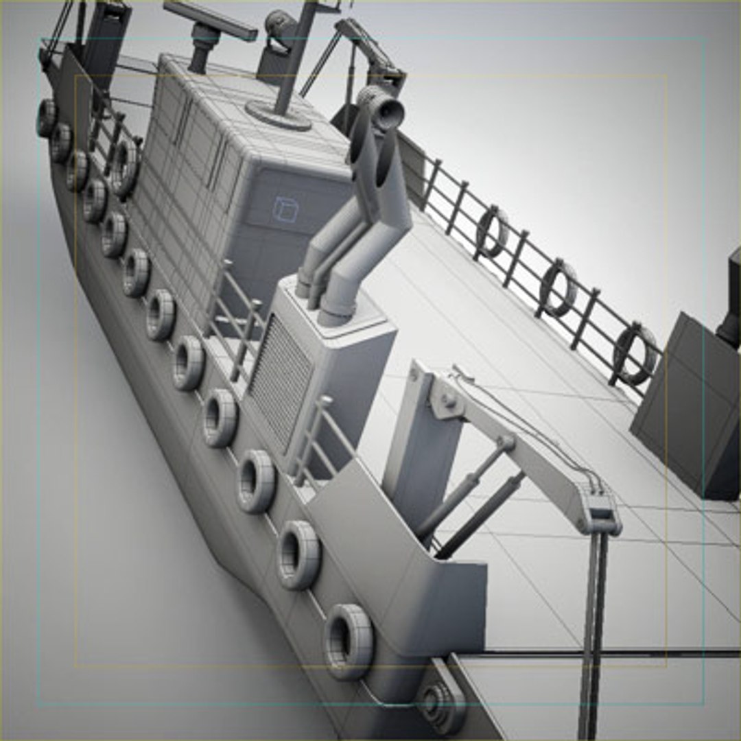 small car ferry 3d model