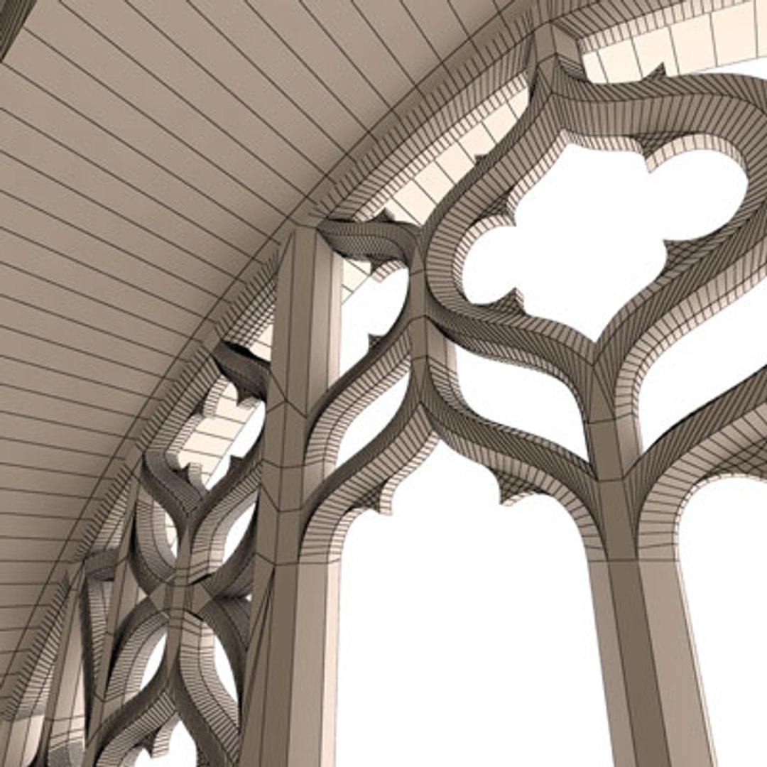 Protestant Church Interior 3d Obj