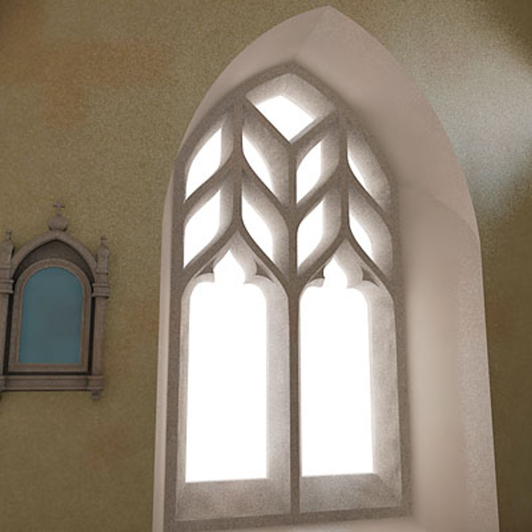 Protestant Church Interior 3d Obj