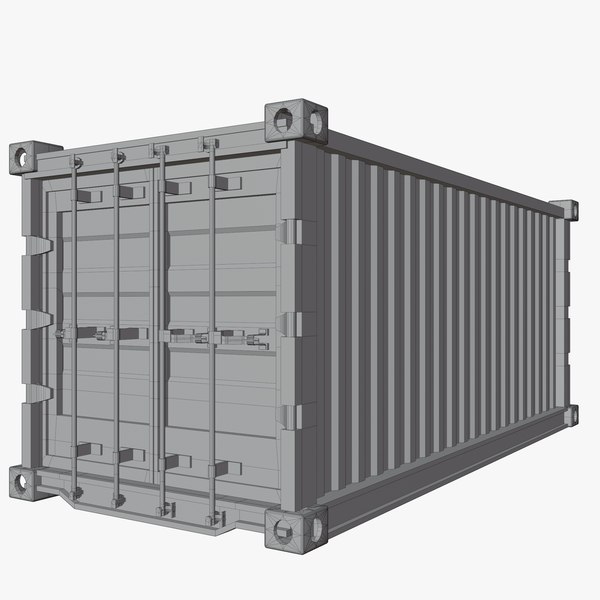 modelo 3d Texturas PBR de contenedores de carga de color verde ...