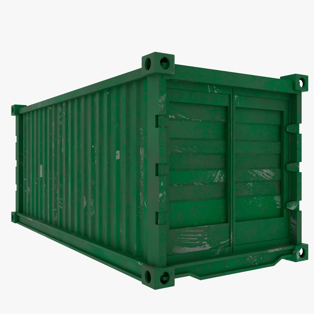3D Cargo Container Green PBR Textures - TurboSquid 2309219