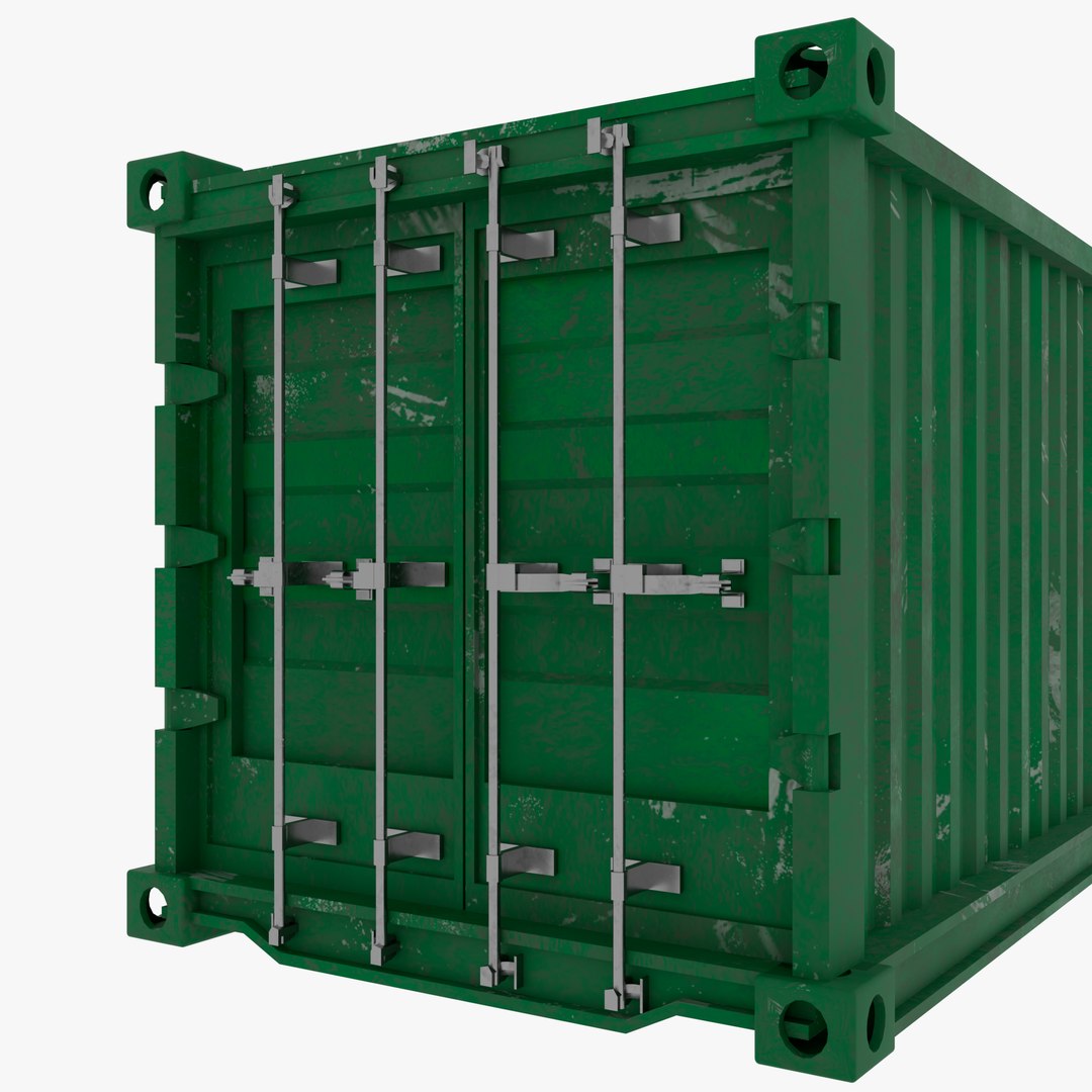 3D Cargo Container Green PBR Textures - TurboSquid 2309219