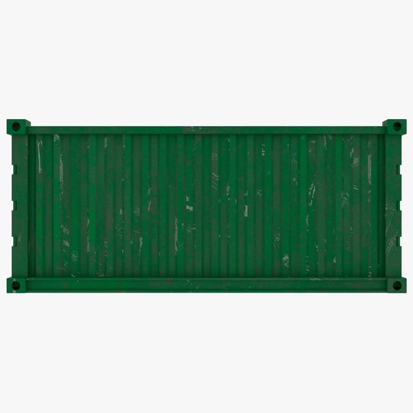 modelo 3d Texturas PBR de contenedores de carga de color verde ...