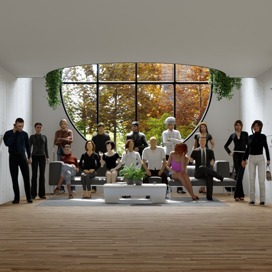 3D 16 3D HUMANS In Low Poly - TurboSquid 2352100