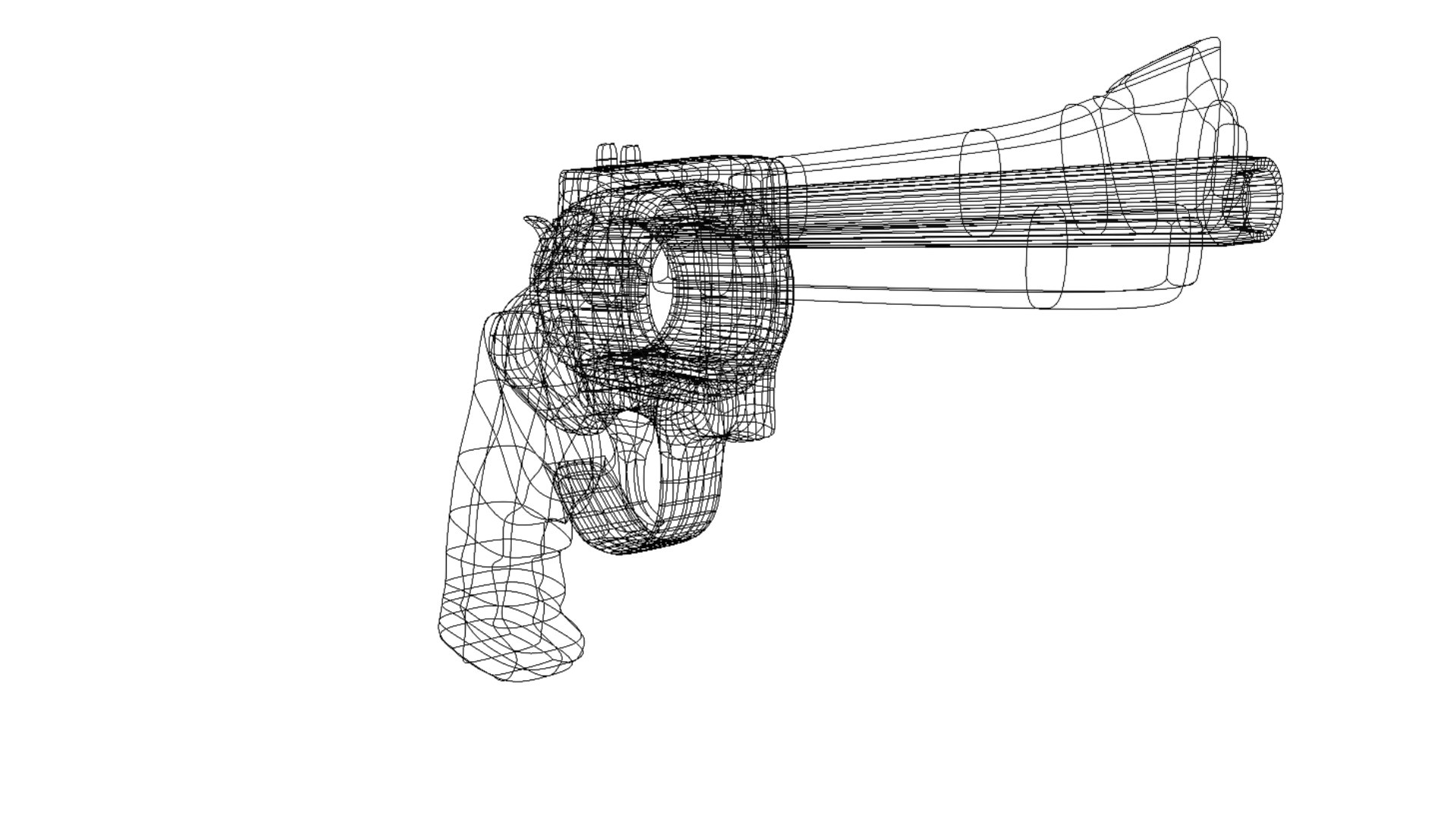 3D Revolver Untextured Model - TurboSquid 1681818