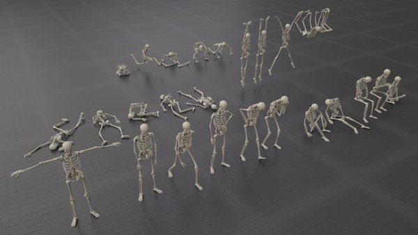 Skeleton Laying Poses - Low-Poly-3D-Modell 3D-Modell - TurboSquid 1353387