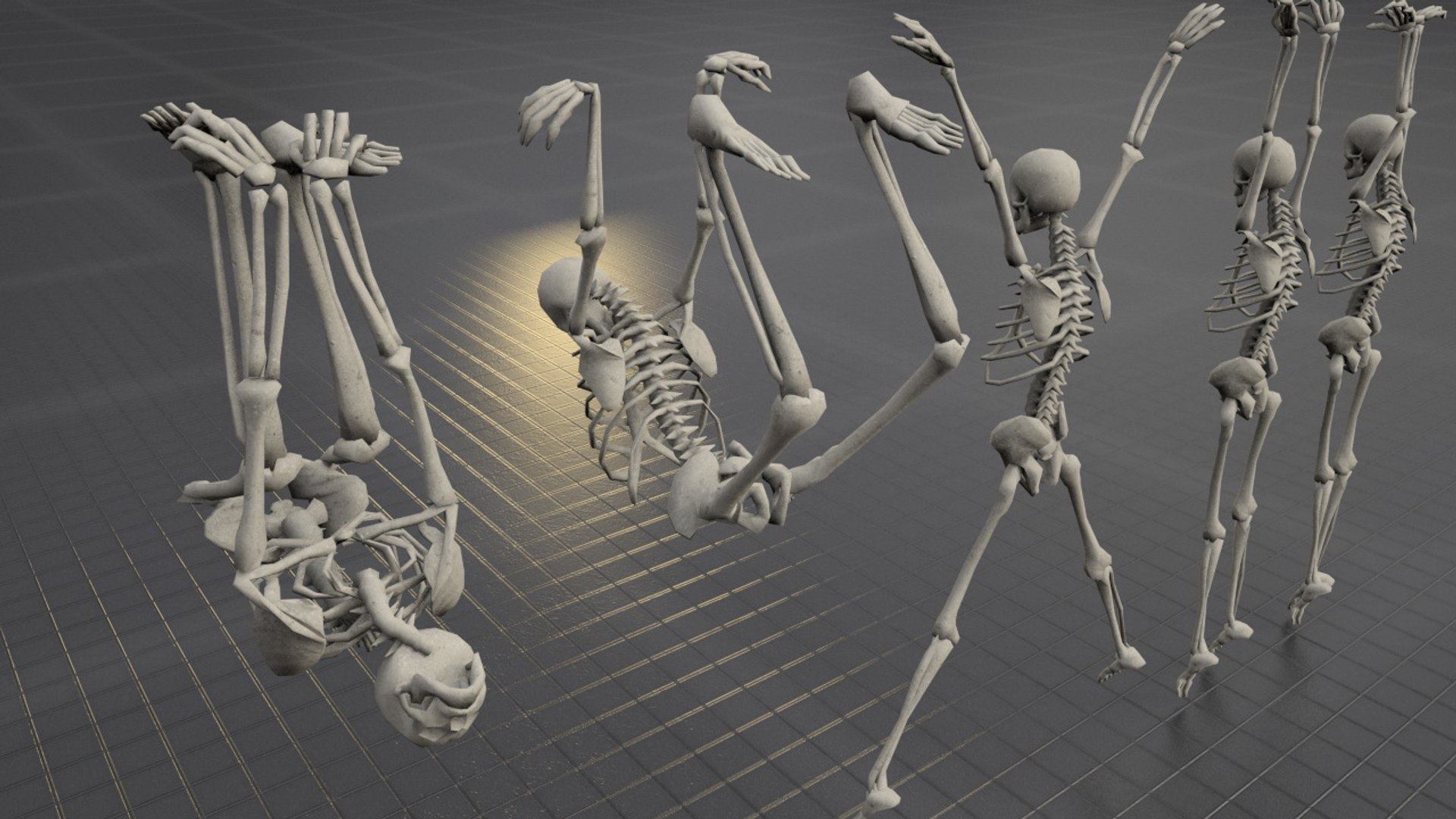 Pack poses skeleton bones 3D model - TurboSquid 1353096