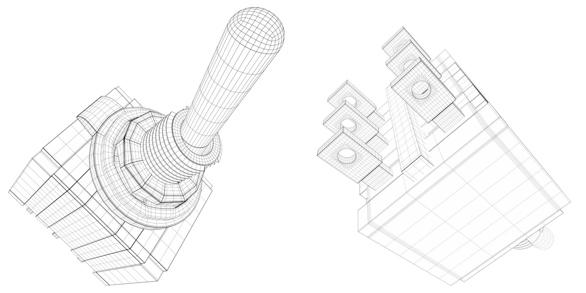 3D model Double pole double throw switch - TurboSquid 1756092