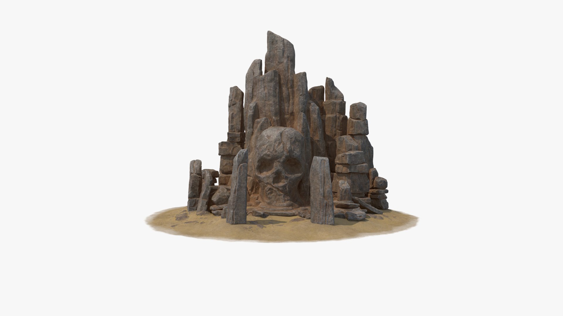 3D Skull Rock Model - TurboSquid 2115410