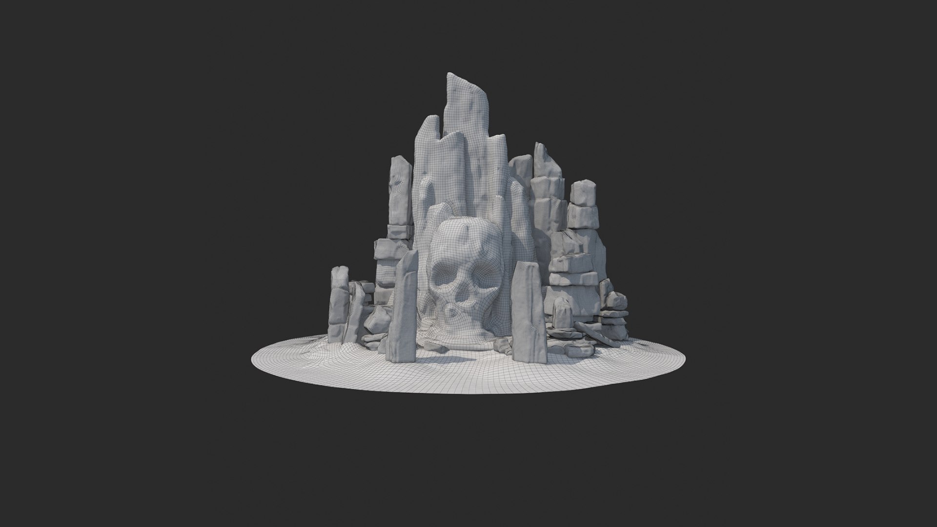 3D Skull Rock Model - TurboSquid 2115410