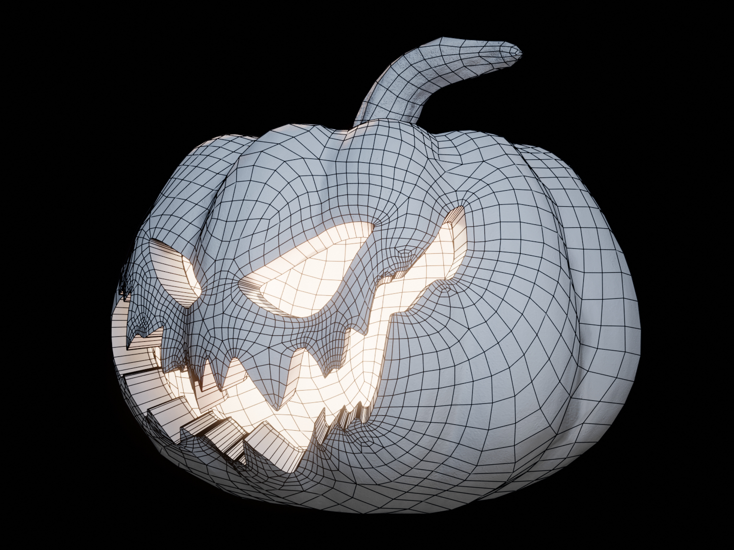 3D halloween jack-o-lantern pumpkin model - TurboSquid 1271402