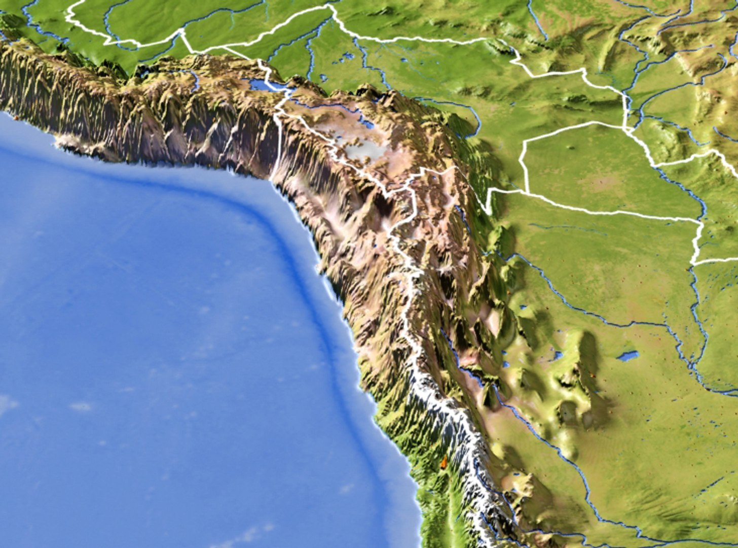 Relief South America 3d Model