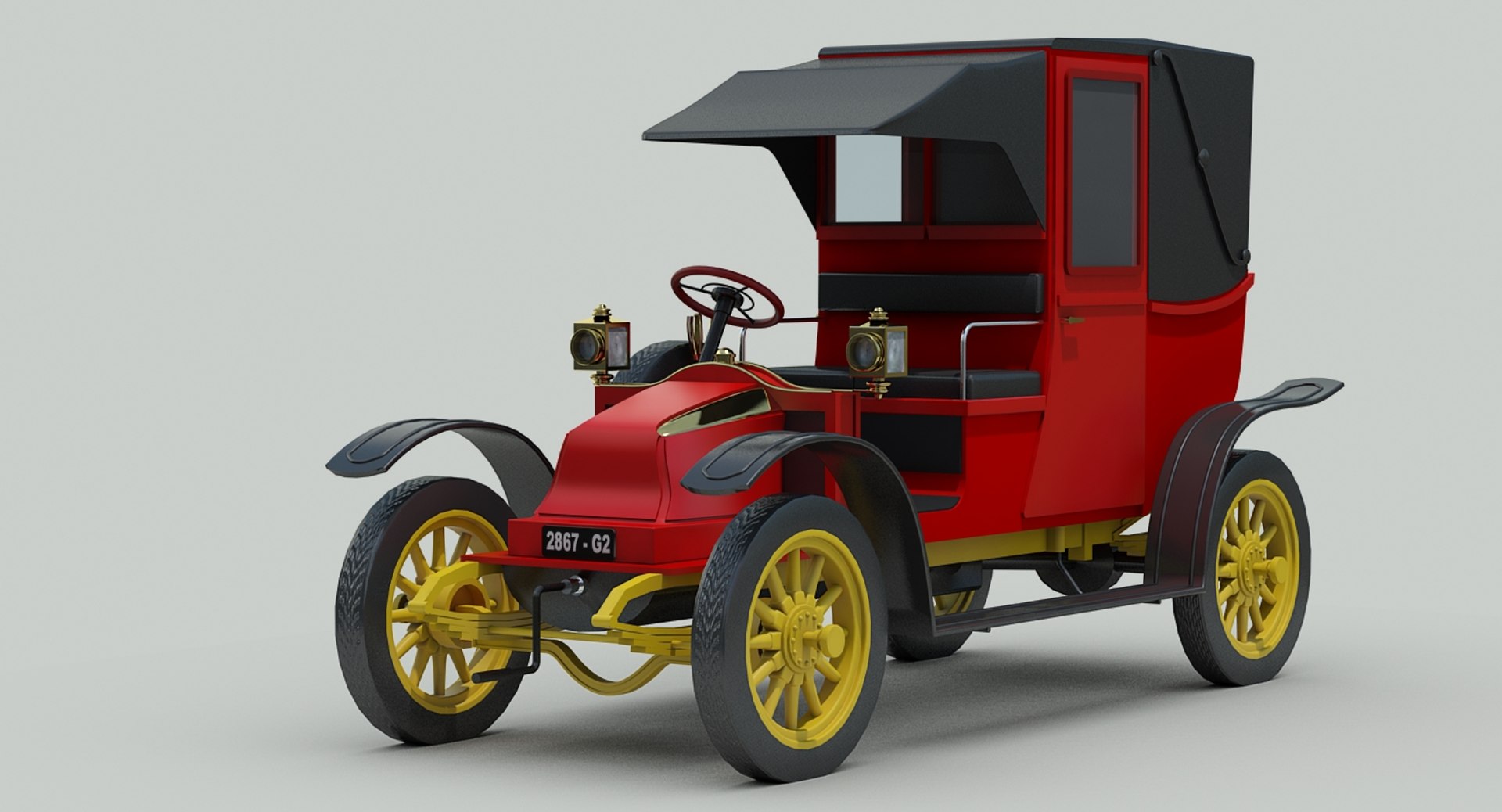 Vintage renault taxi la 3D model - TurboSquid 1357127