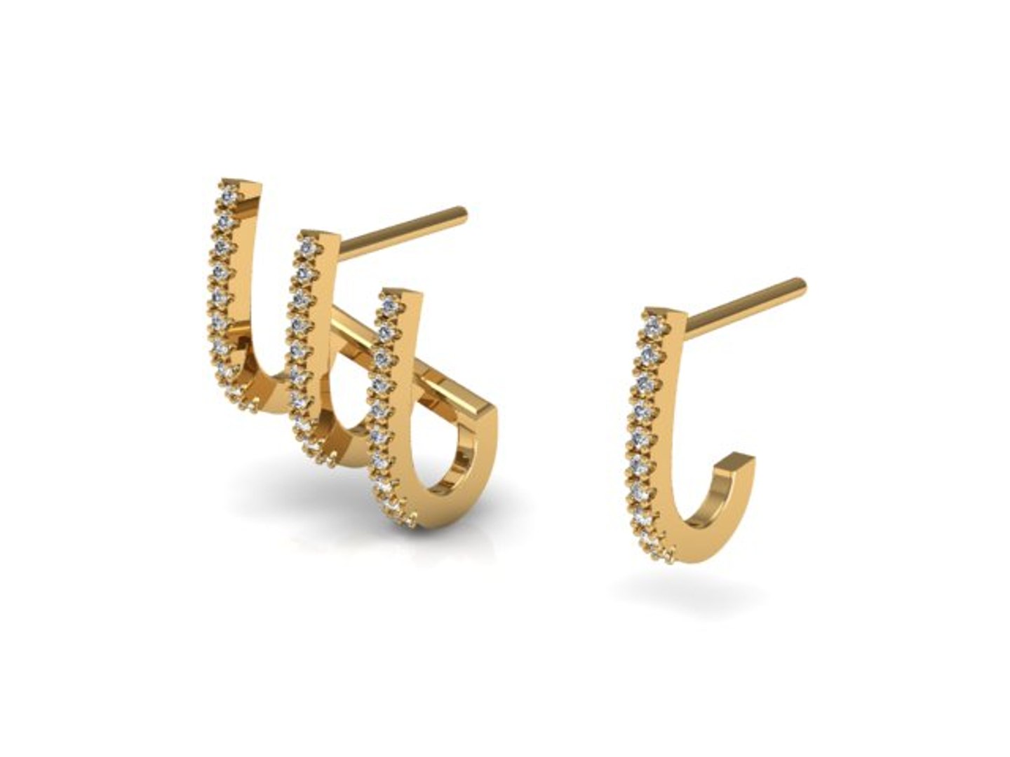 Earrings 3D model - TurboSquid 1548303