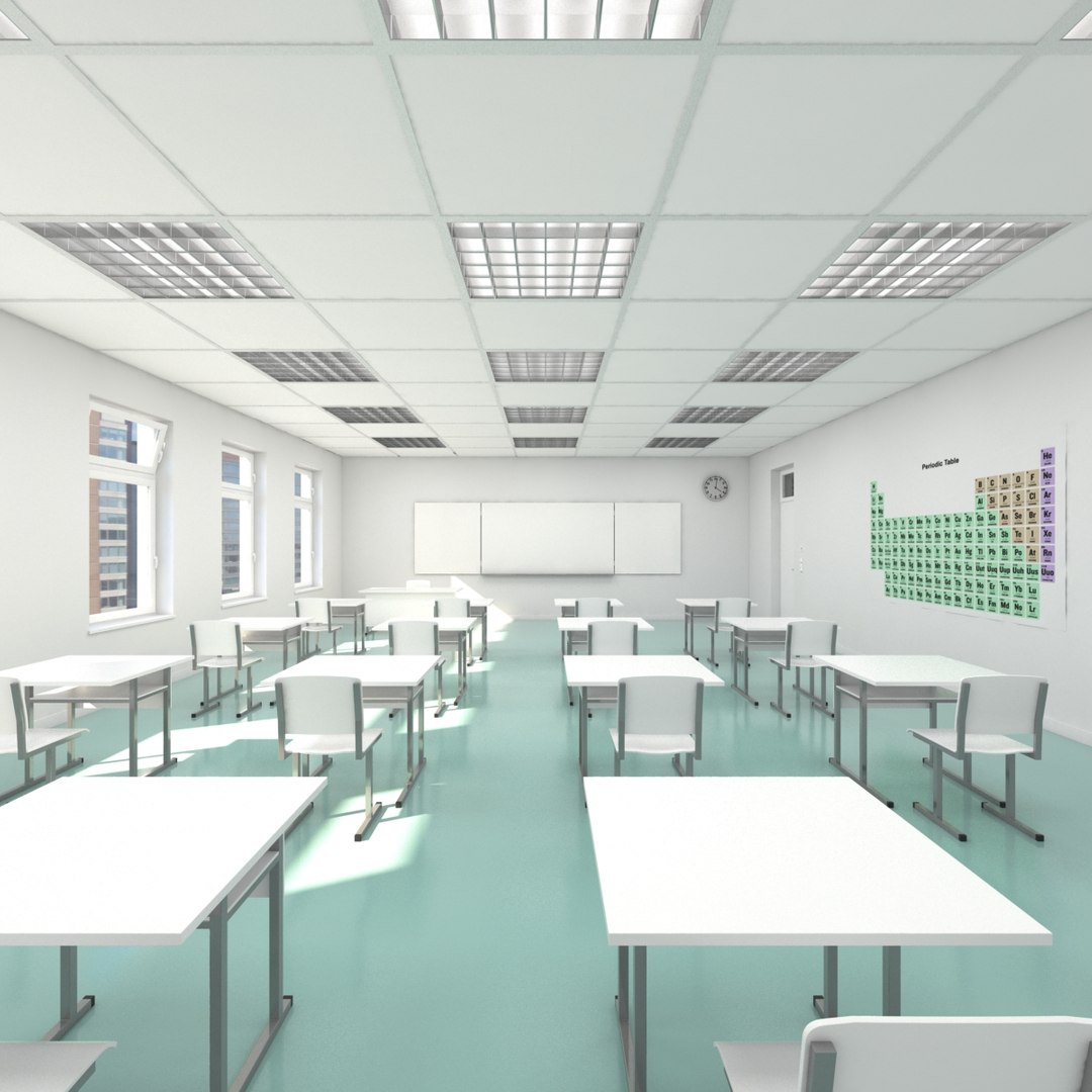 Classroom Realistic 3d Max