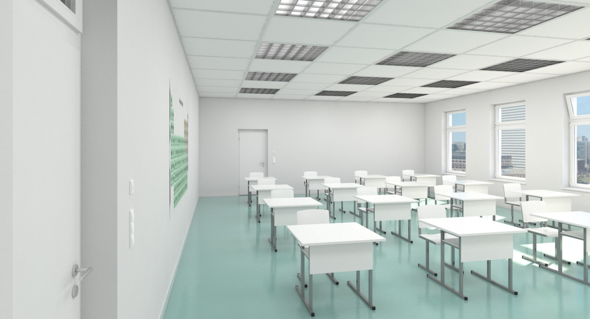 Classroom Realistic 3d Max