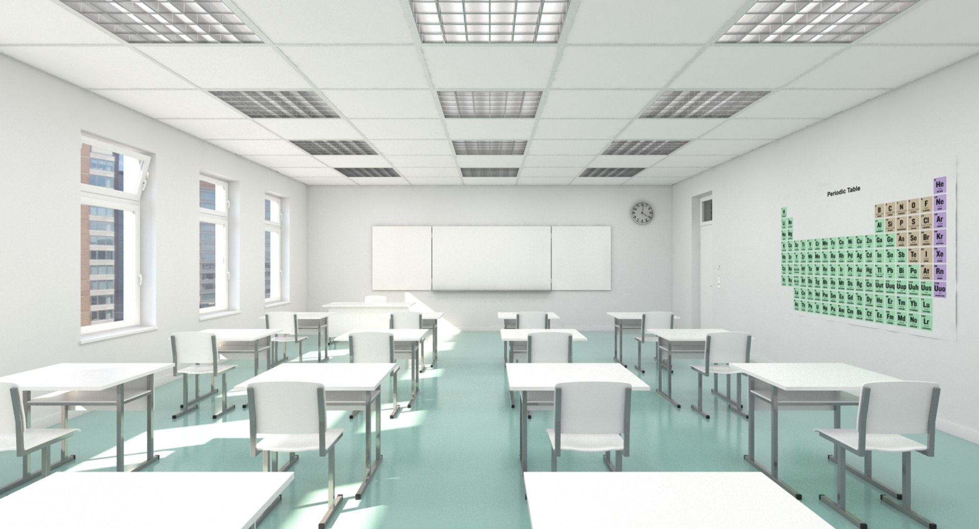 Classroom Realistic 3d Max