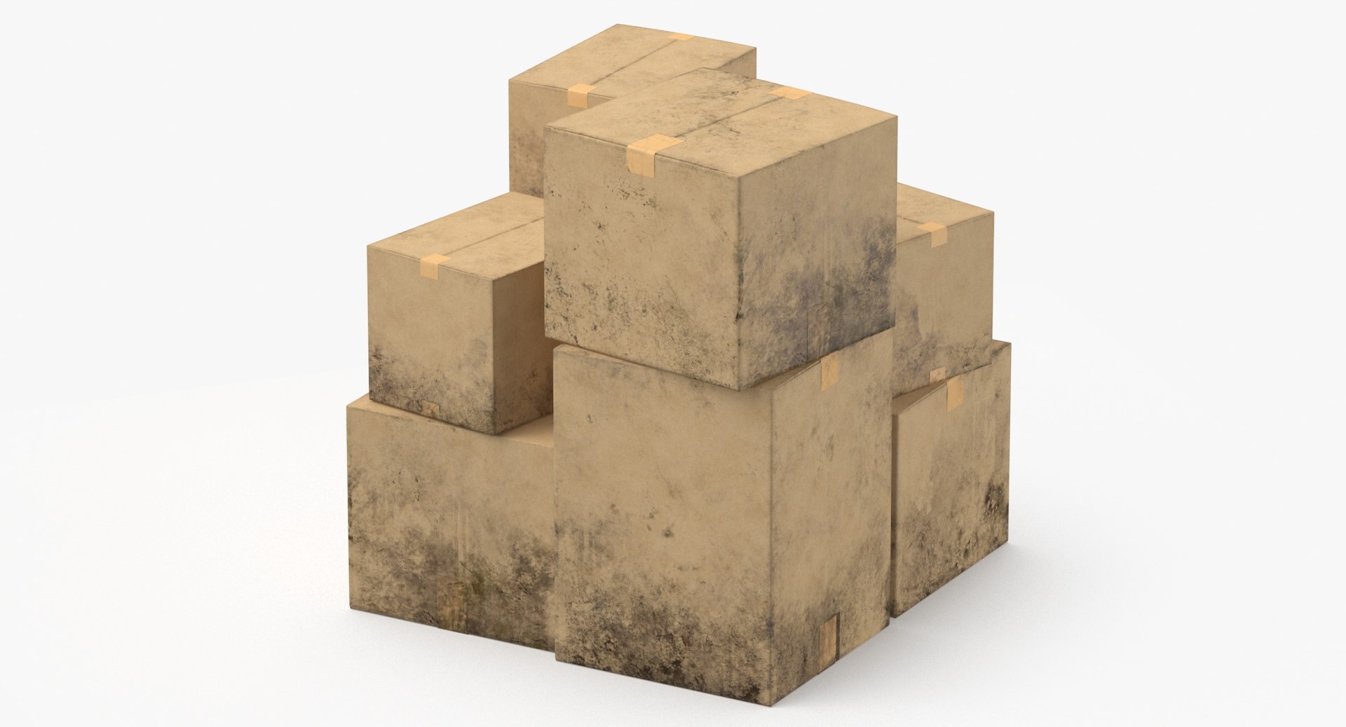 3D Moving Box Pile Clean And Dirty Model - TurboSquid 2117839