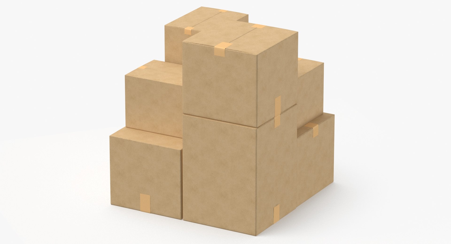 3D Moving Box Pile Clean And Dirty Model - TurboSquid 2117839