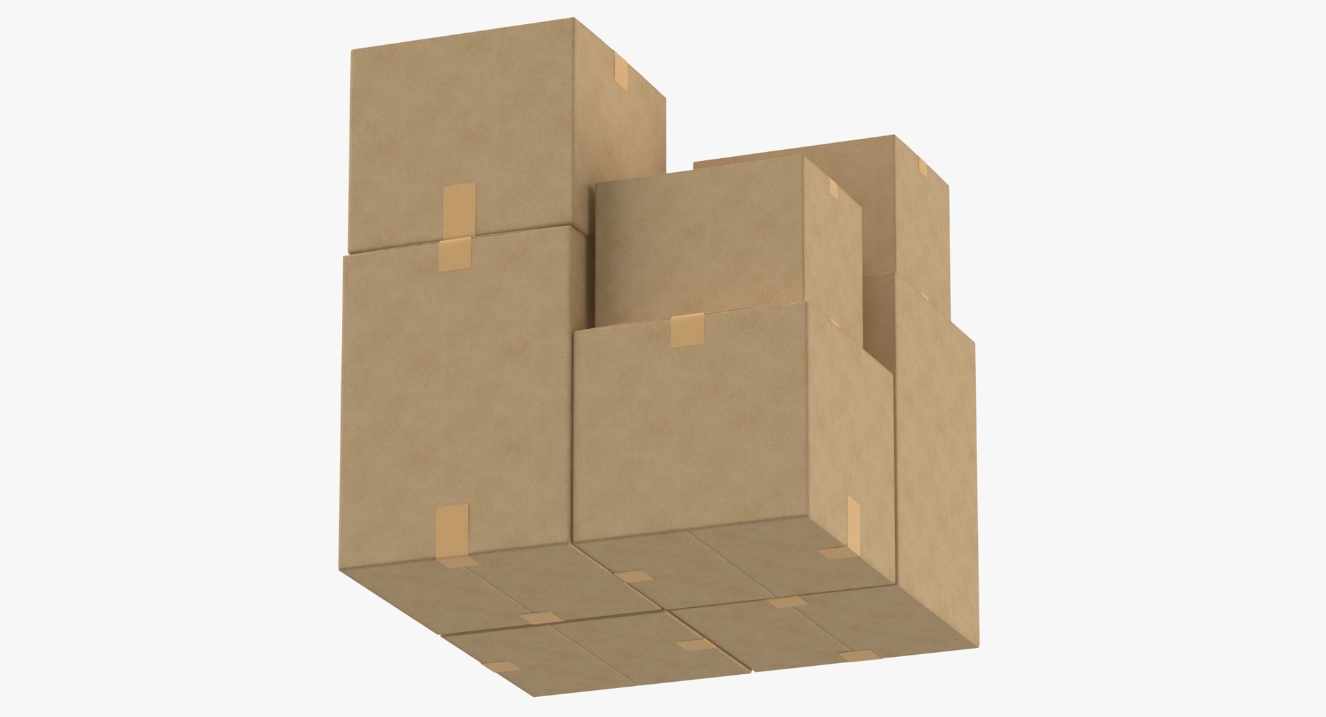 3D Moving Box Pile Clean And Dirty Model - TurboSquid 2117839
