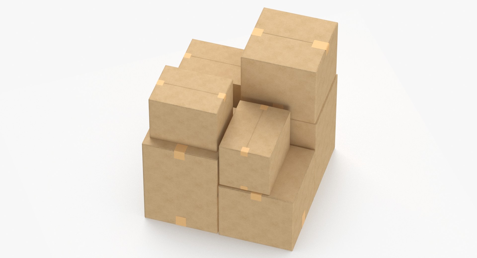 3D Moving Box Pile Clean And Dirty Model - TurboSquid 2117839