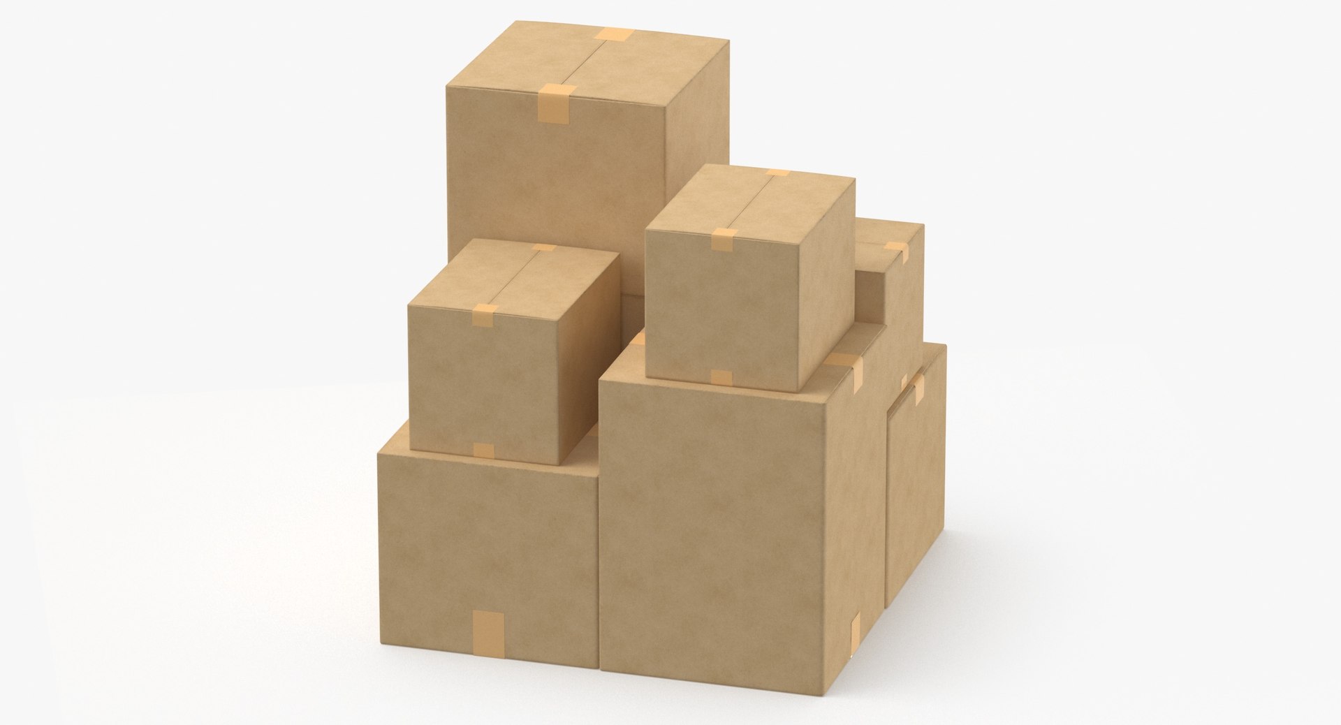 3D Moving Box Pile Clean And Dirty Model - TurboSquid 2117839