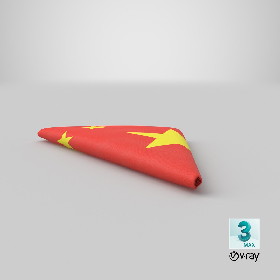 3D Flag Folded Triangle China - TurboSquid 1567923