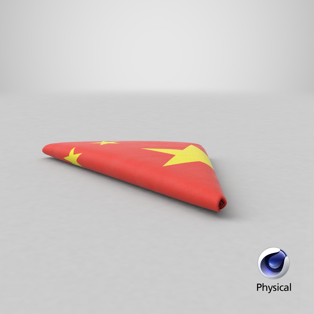 3D Flag Folded Triangle China - TurboSquid 1567923