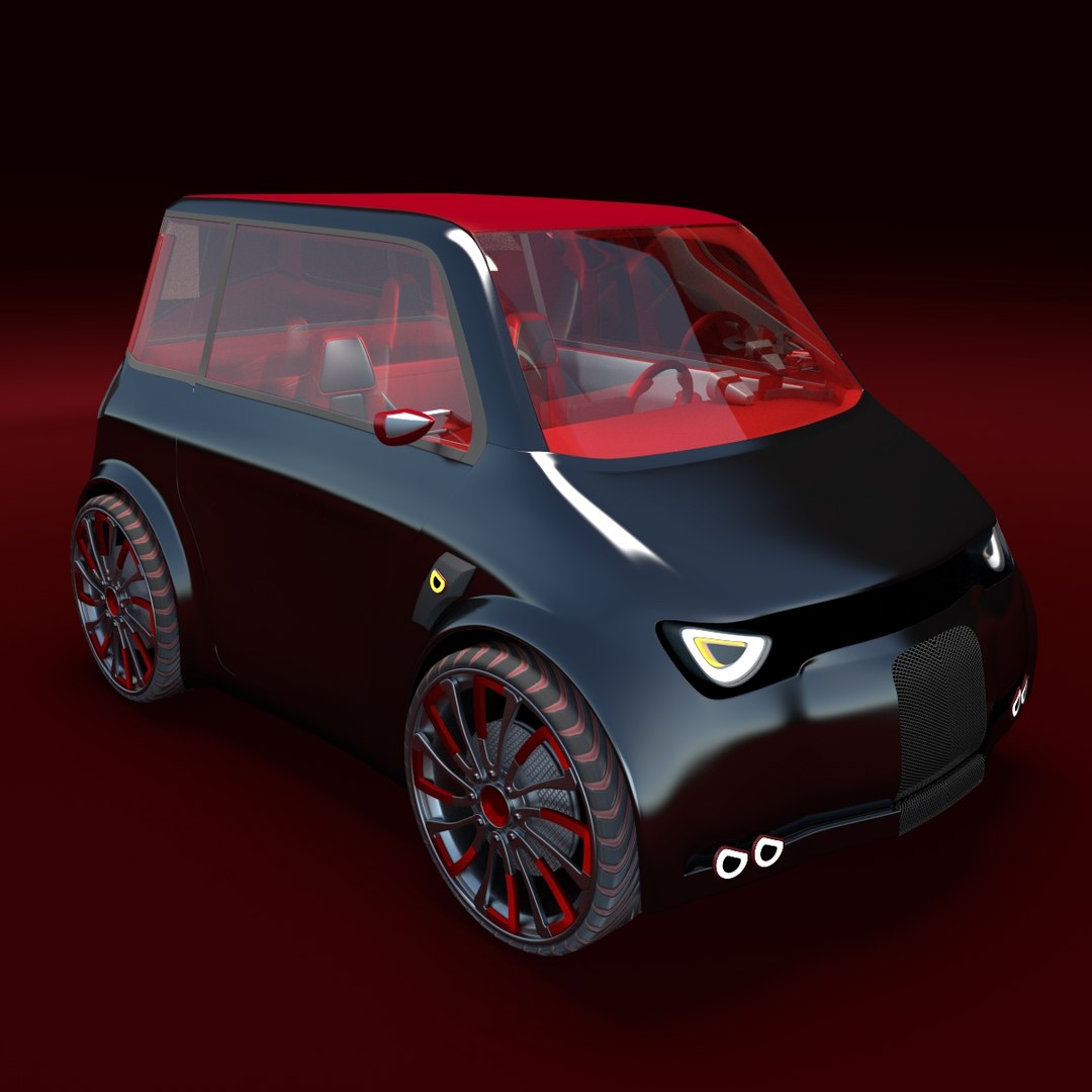 Compact Electric Concept Car 3d Model