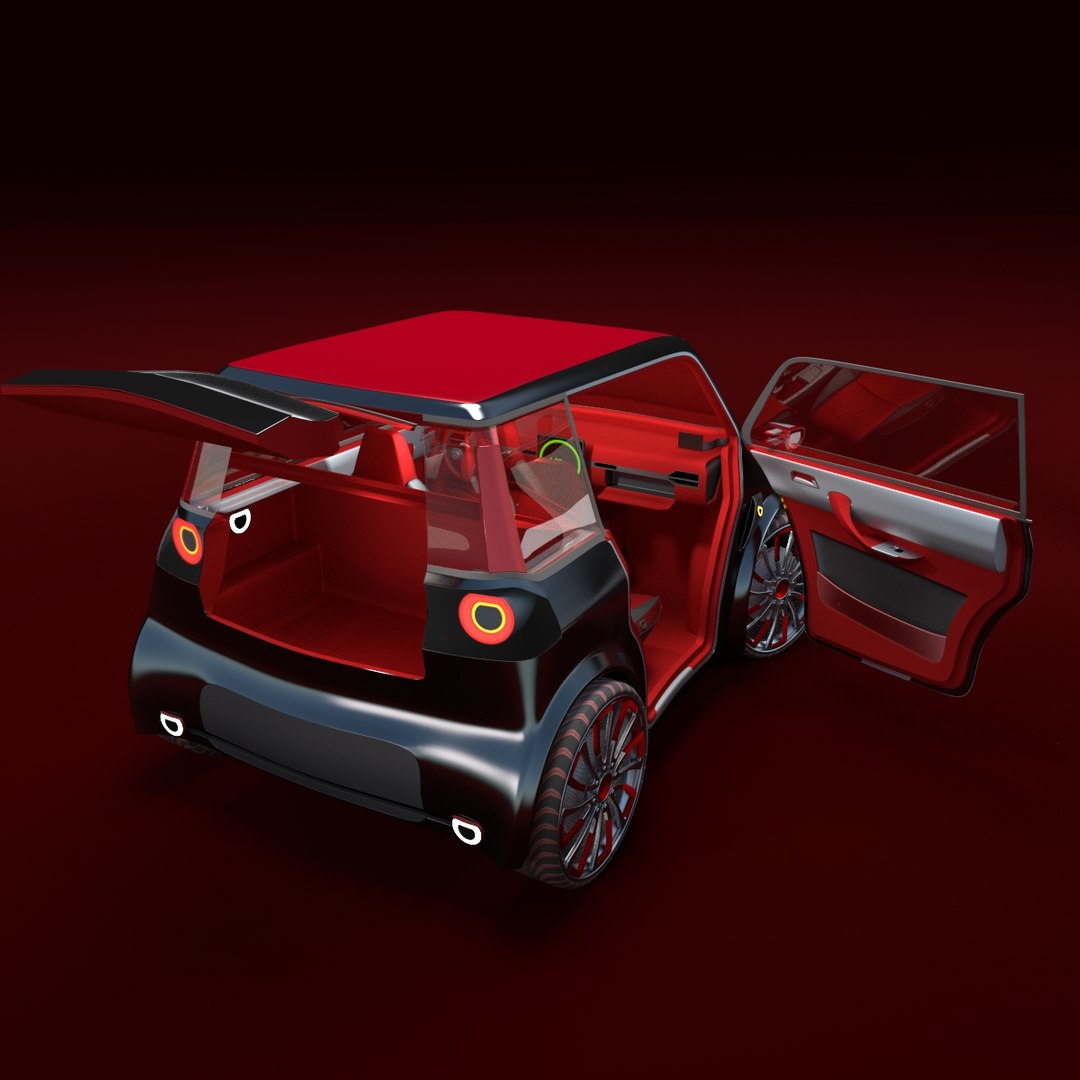 Compact Electric Concept Car 3d Model