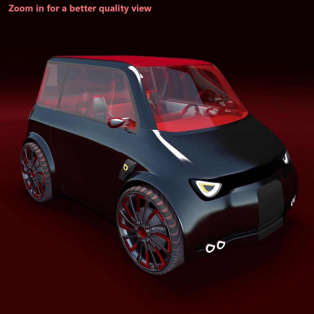 Compact Electric Concept Car 3d Model