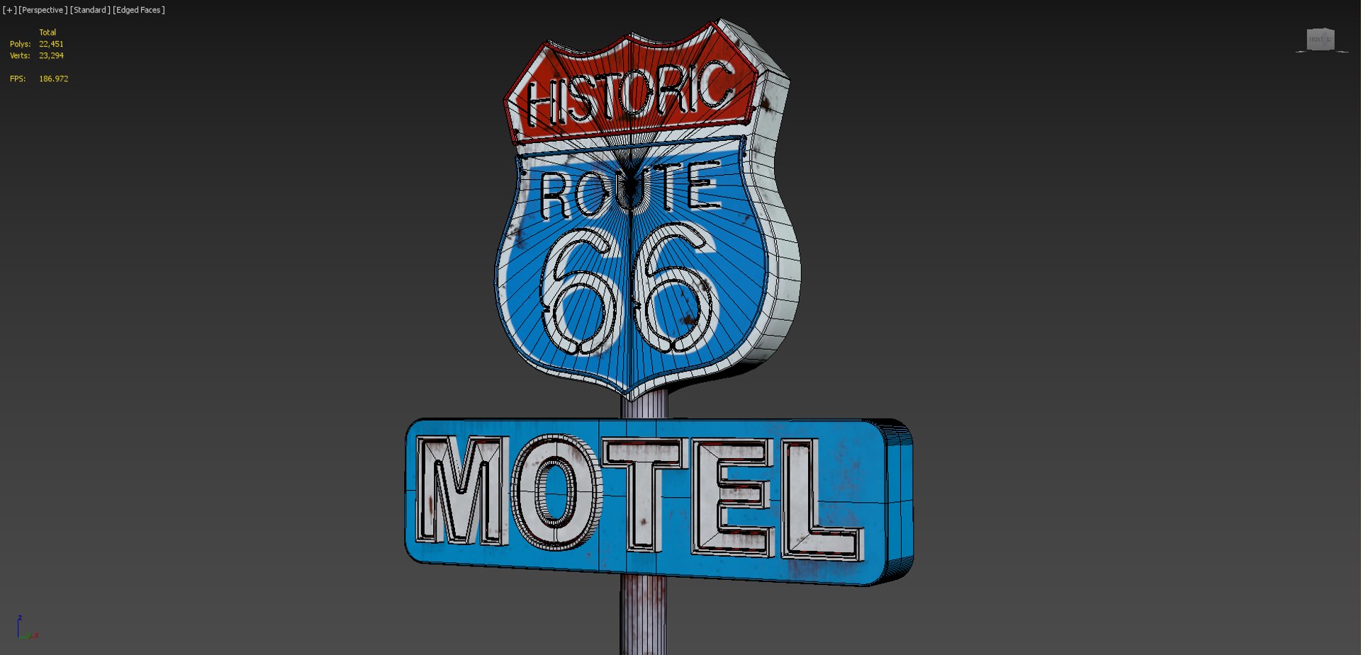 3D route 66 street model - TurboSquid 1220321