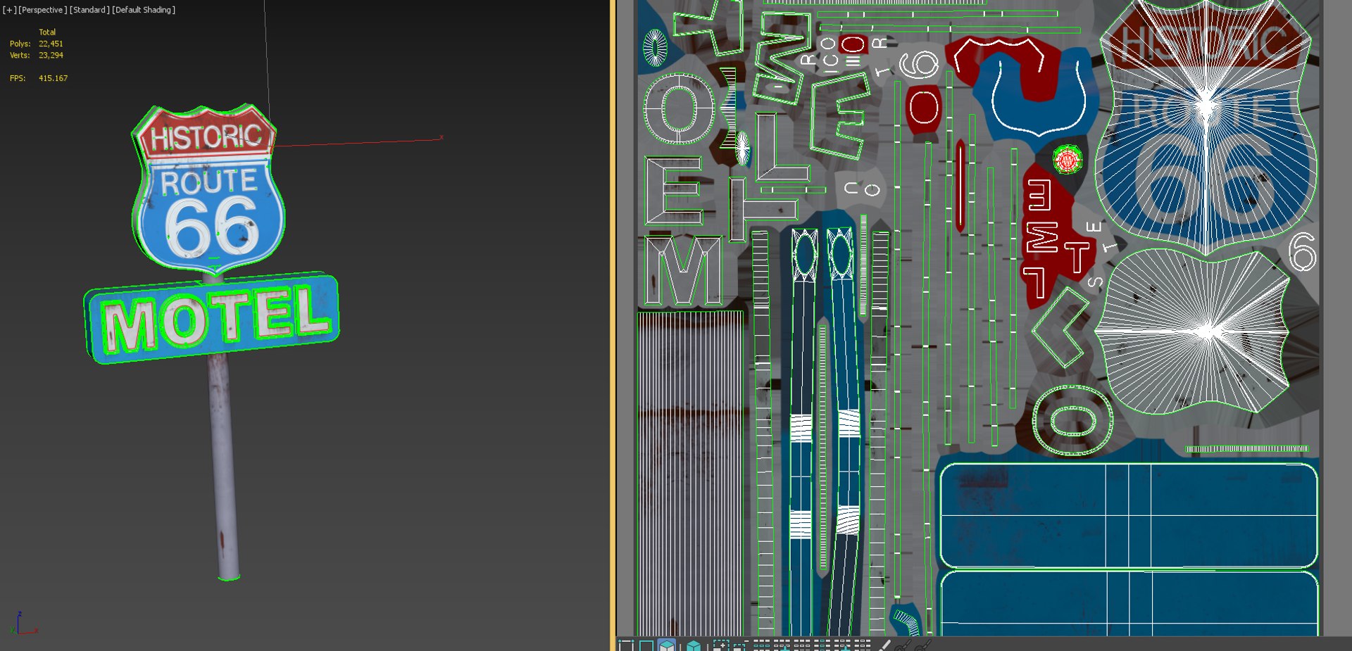 3D route 66 street model - TurboSquid 1220321