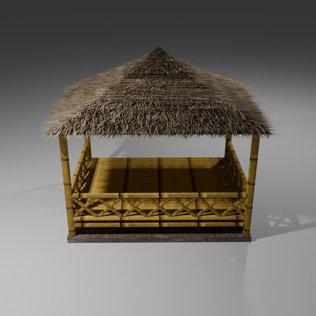 3D Bamboo Gazebo Model - TurboSquid 2241328