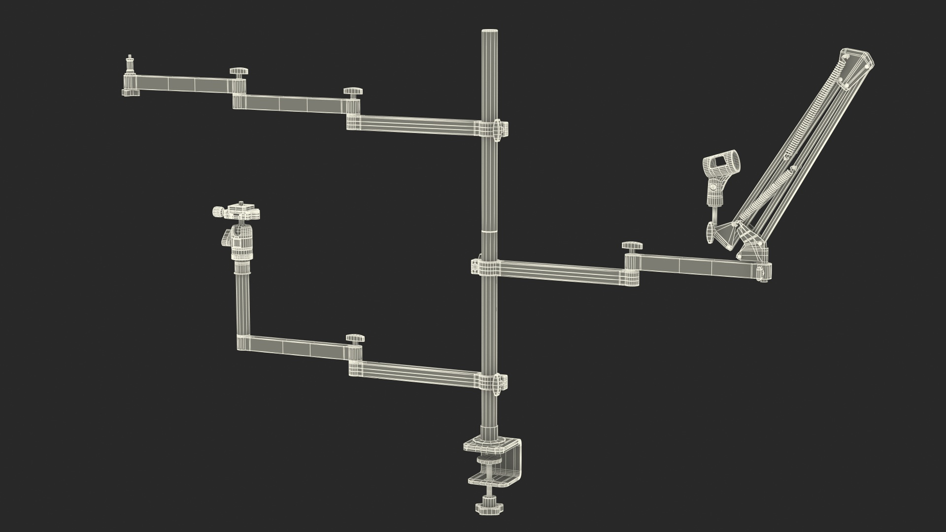 Multifunction Boom Arm Desk Mount Stand 3D Model - TurboSquid 1993708
