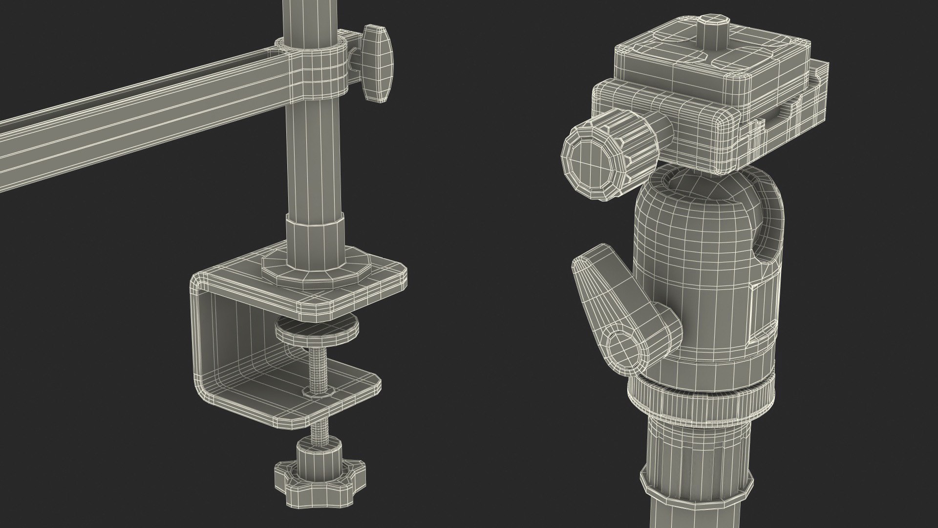 Multifunction Boom Arm Desk Mount Stand 3D model - TurboSquid 1993708