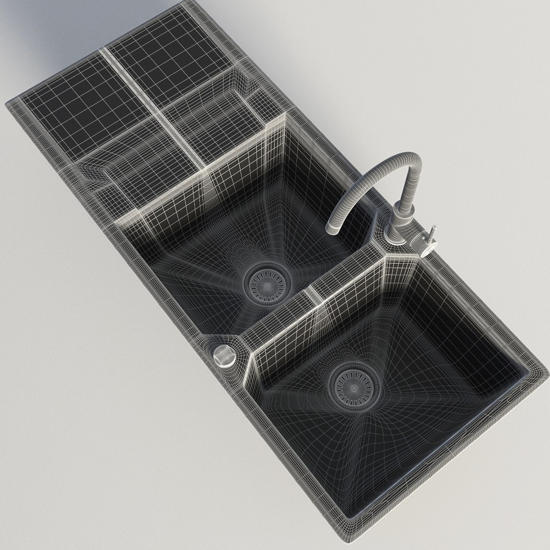 3D Kitchen Sink Double Model - TurboSquid 1565191