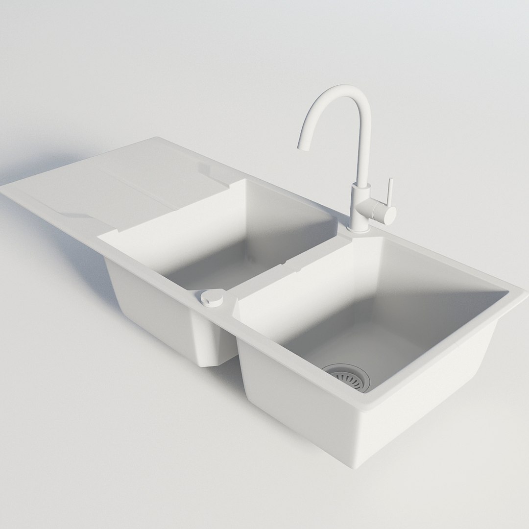 3D Kitchen Sink Double Model - TurboSquid 1565191