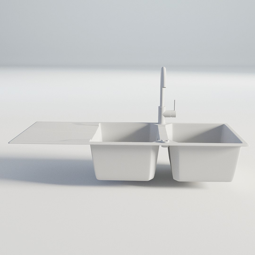 3D Kitchen Sink Double Model - TurboSquid 1565191