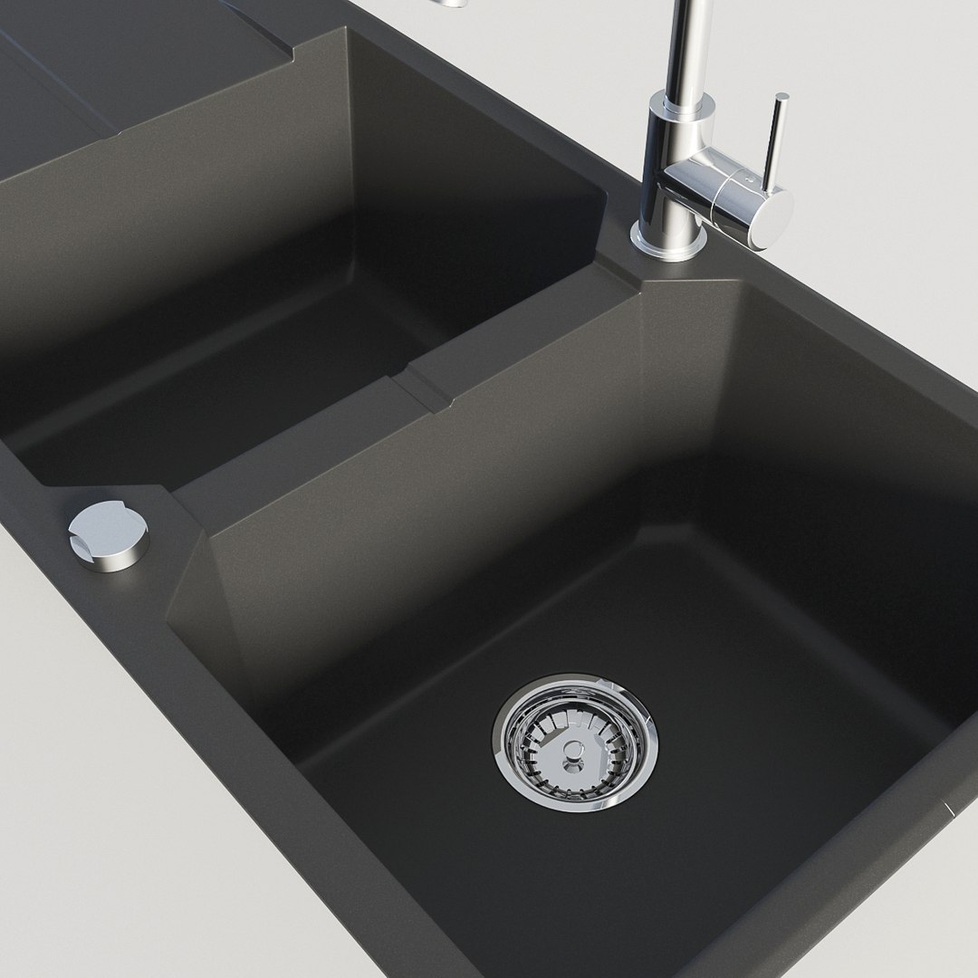 3D Kitchen Sink Double Model - TurboSquid 1565191