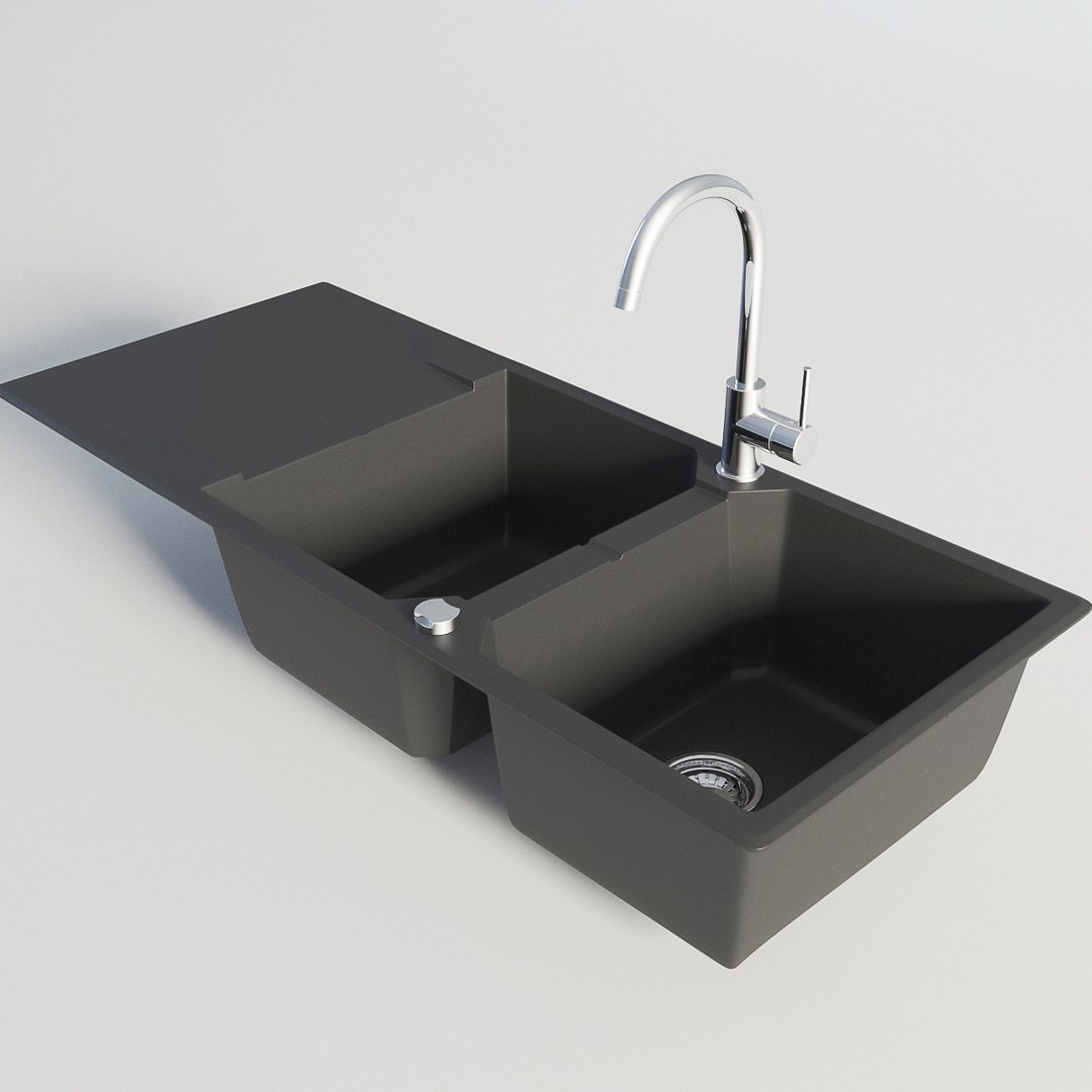 3D Kitchen Sink Double Model - TurboSquid 1565191