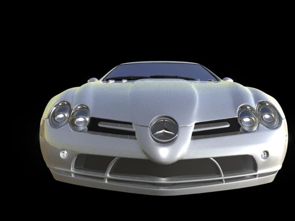 3d mercedes benz slr mclaren model
