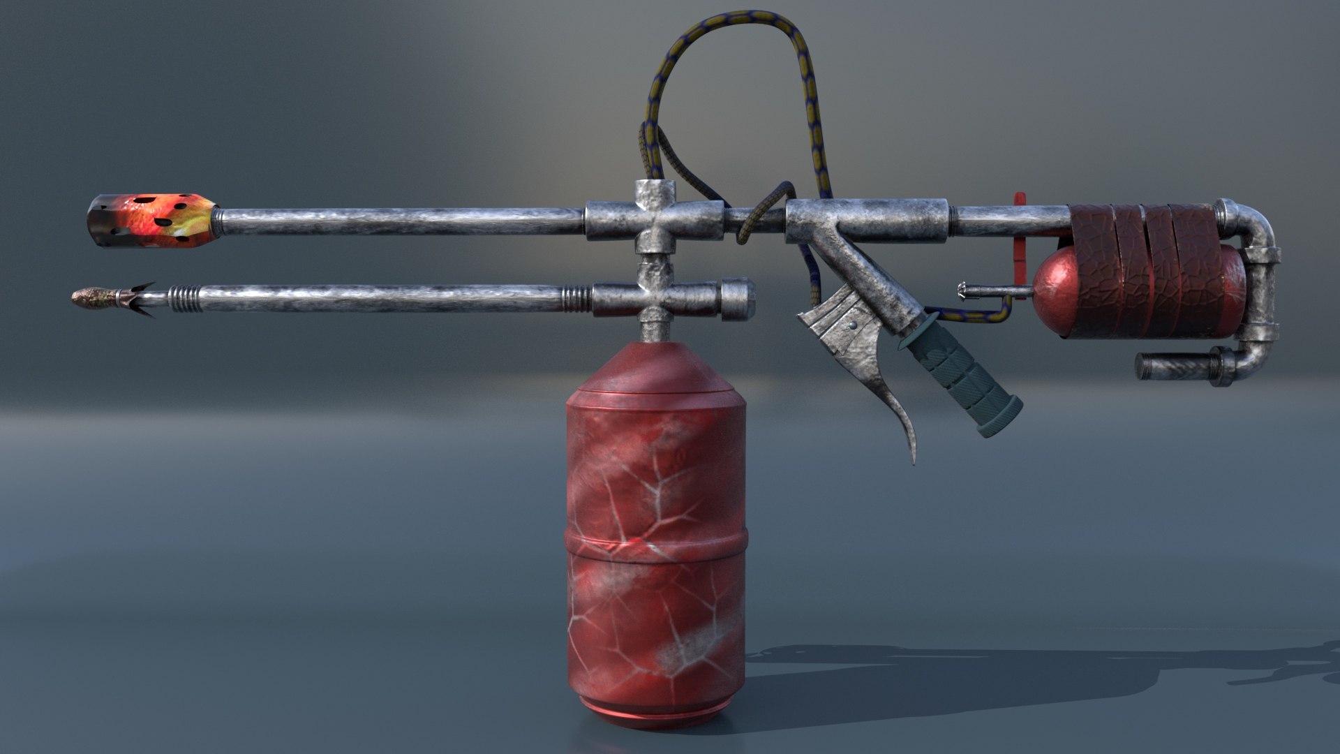 Flamethrower Gun 3D Model 3D - TurboSquid 2013410