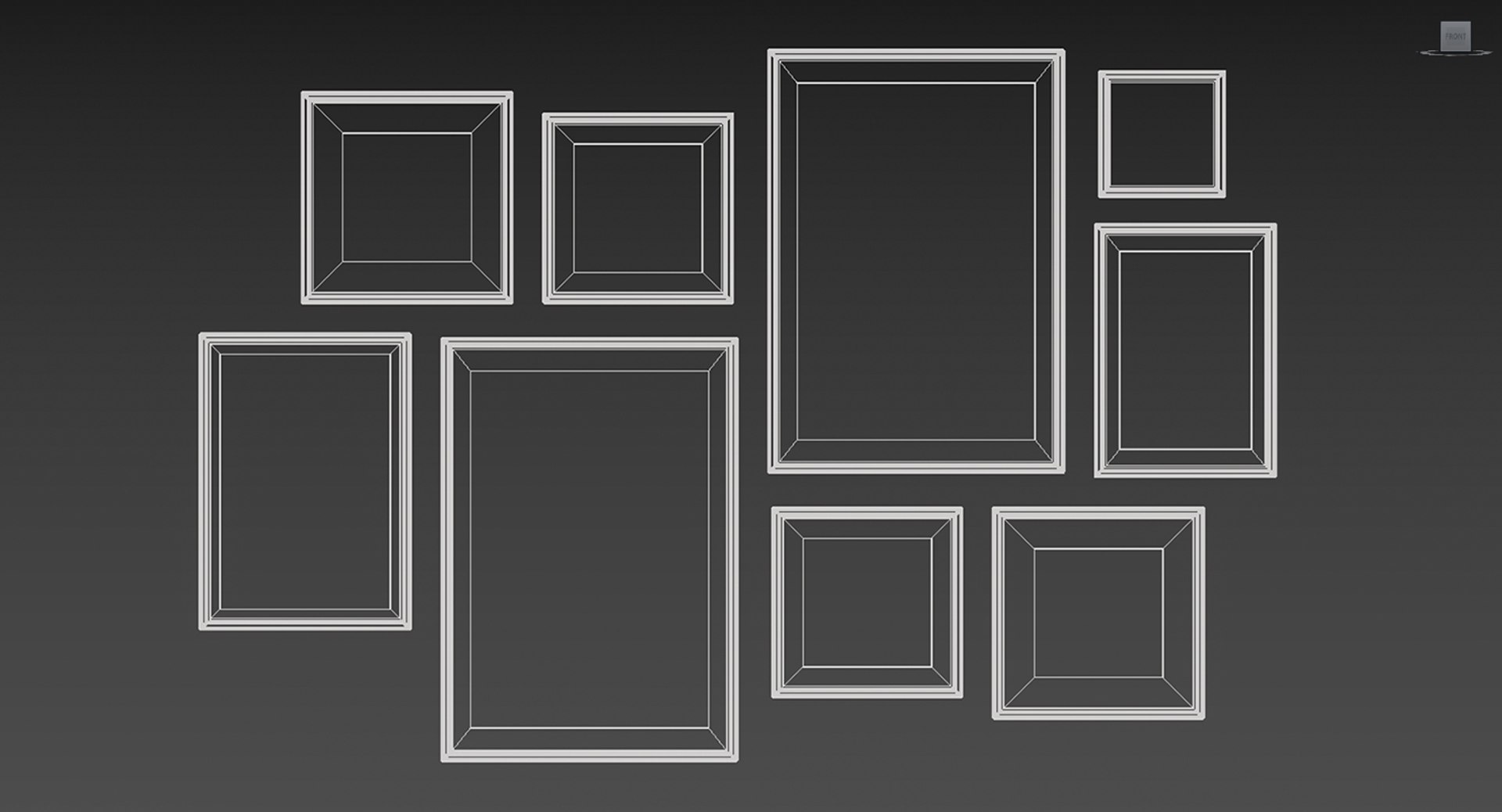 3D Model Frame Picture Set - TurboSquid 1671893