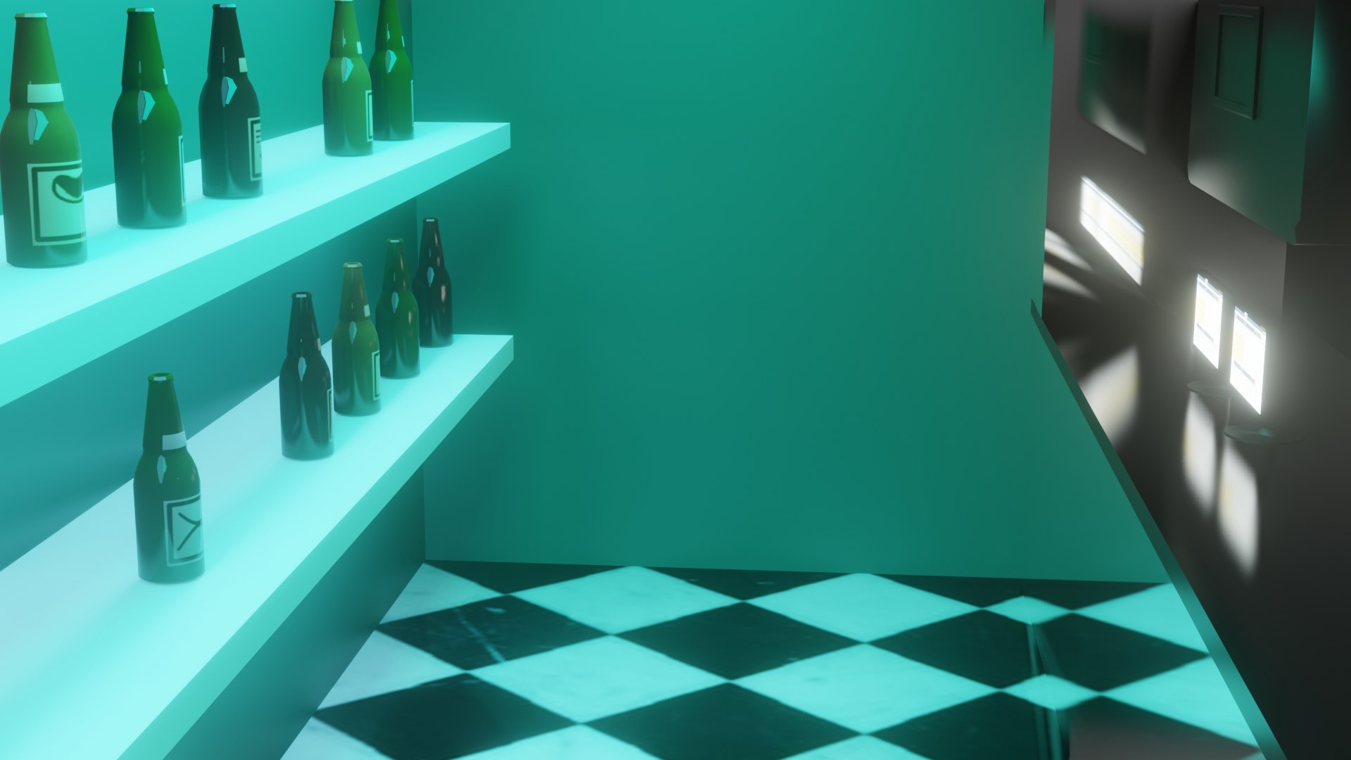 3D Retro Style Bar Interior Model - TurboSquid 1813794