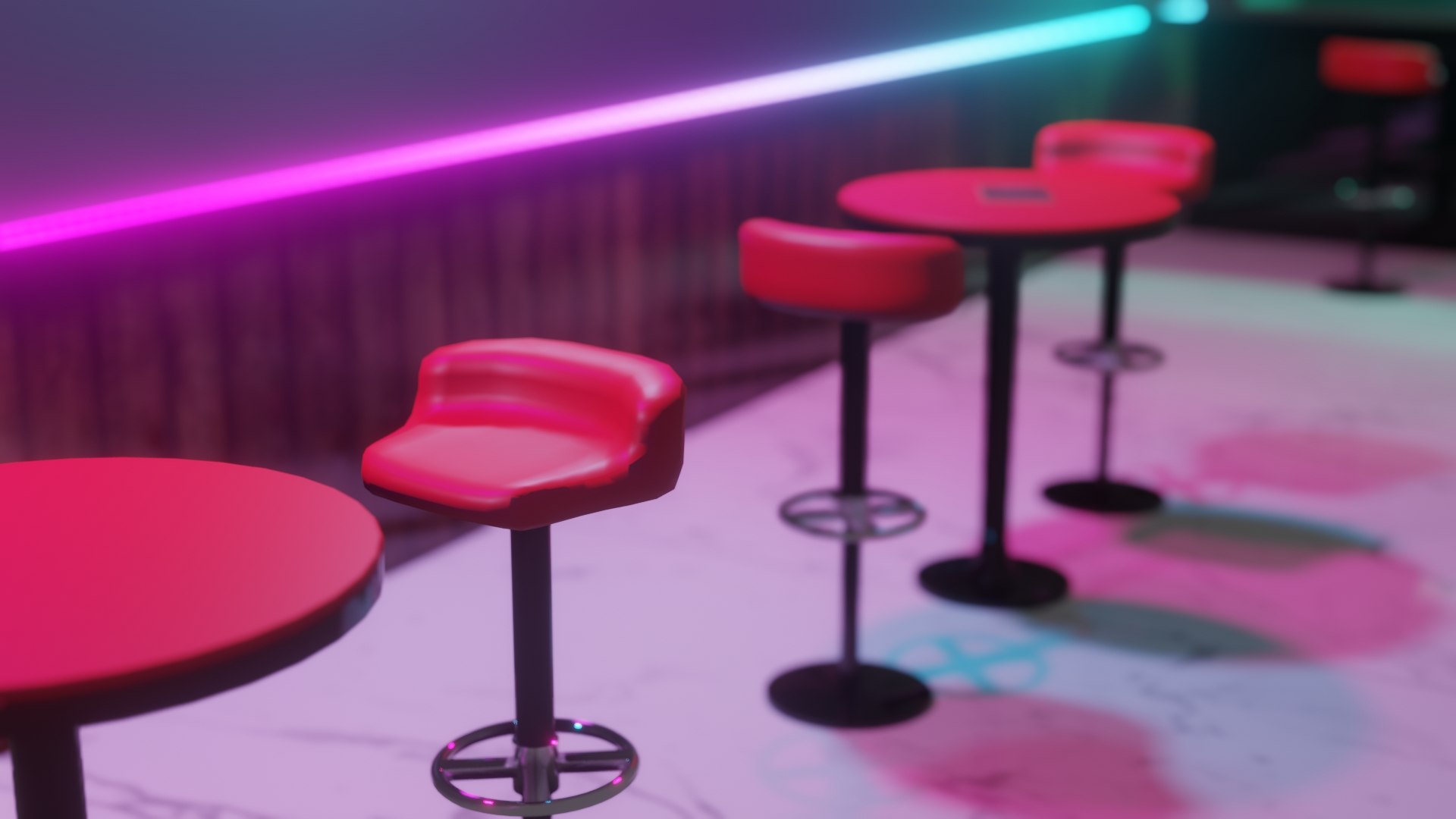 3D Retro Style Bar Interior Model - TurboSquid 1813794
