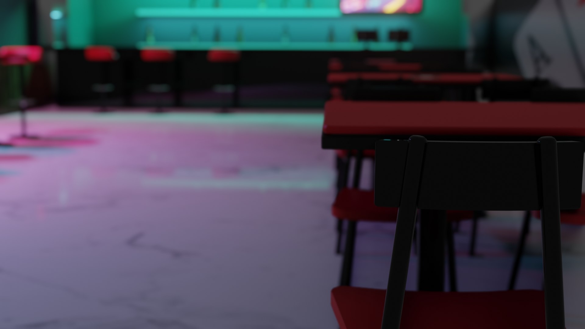 3D Retro Style Bar Interior Model - TurboSquid 1813794