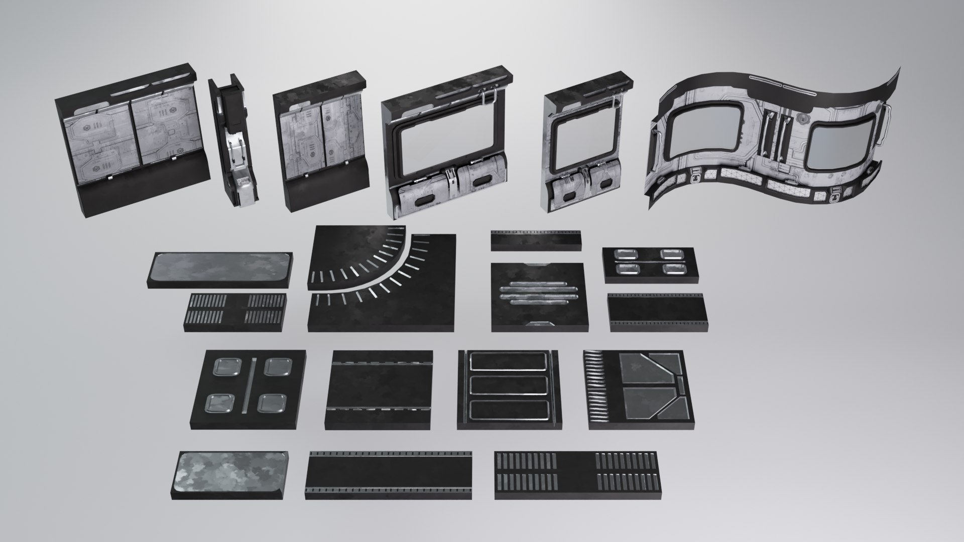 Modular Sci-Fi Interior Low-poly Kitbash 3D Model 3D Model - TurboSquid ...